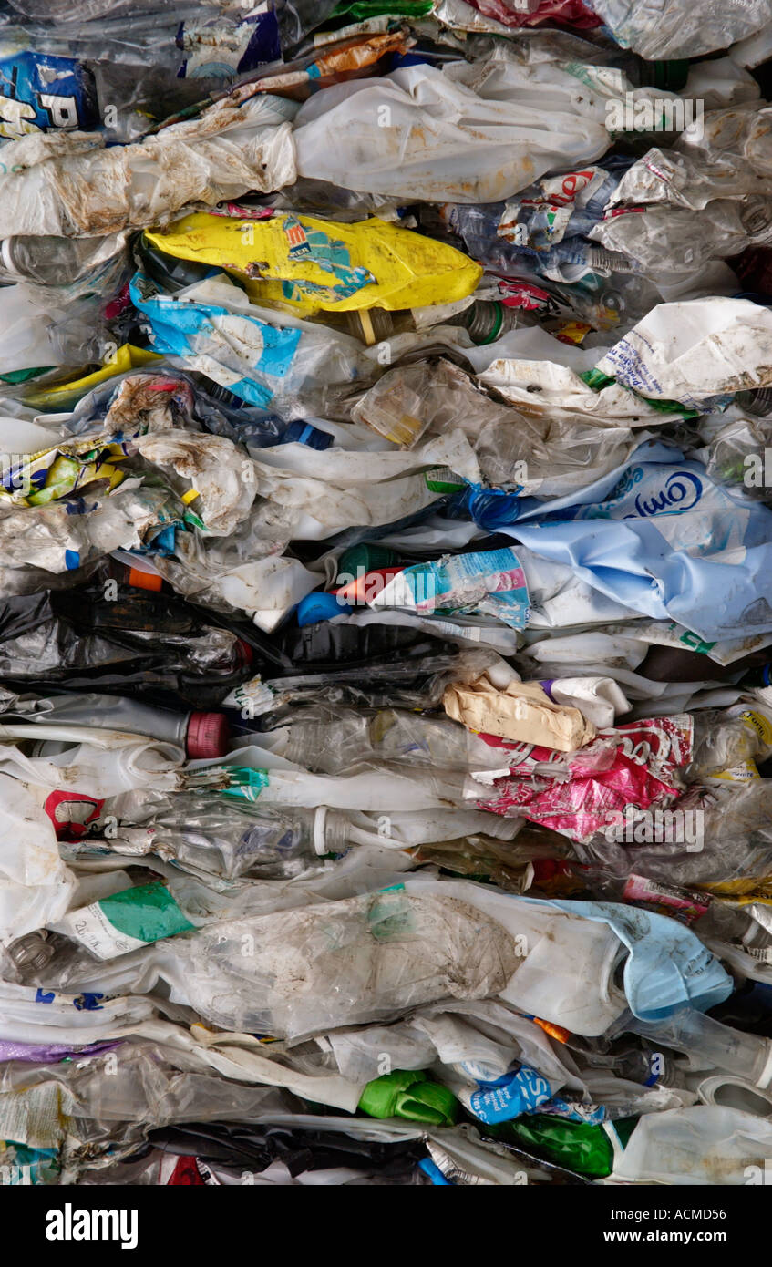 Plastic items collected and baled by Wastesavers community recycling ...