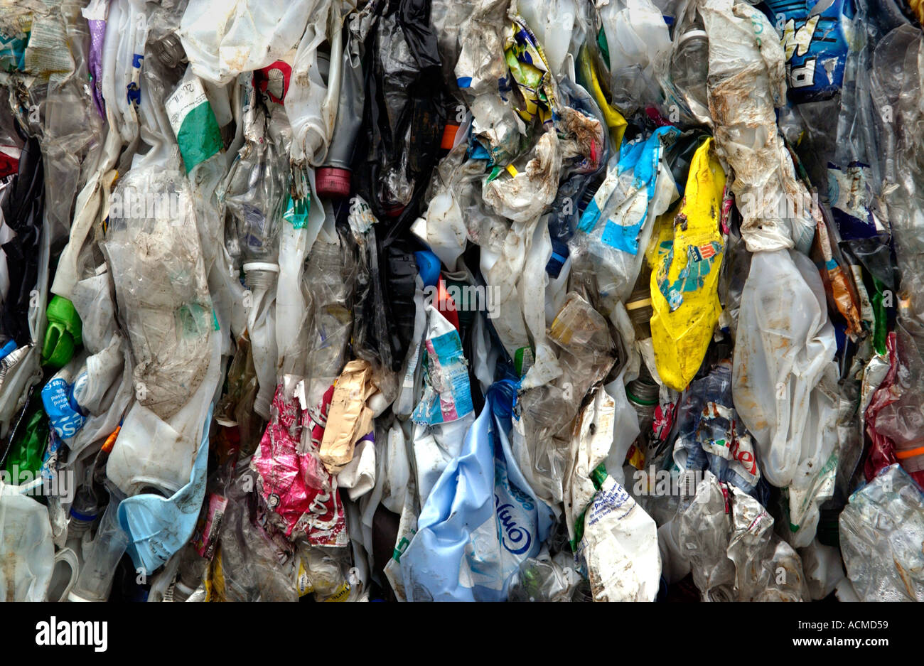 Plastic items collected and baled by Wastesavers community recycling ...