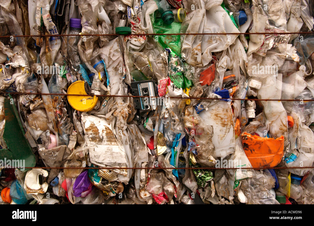 Plastic items collected and baled by Wastesavers community recycling ...