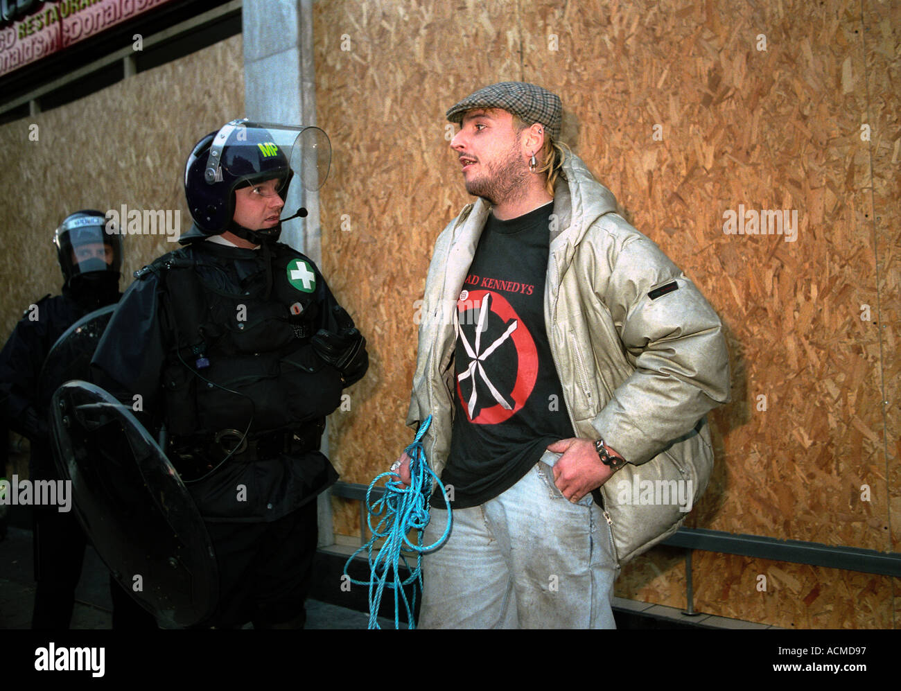 Police officer confronting hi-res stock photography and images - Alamy