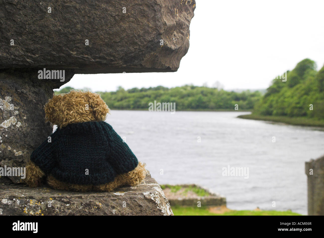 Blarni a Teddy Bear watches the estuary into Donegal Bay at Donegal ...