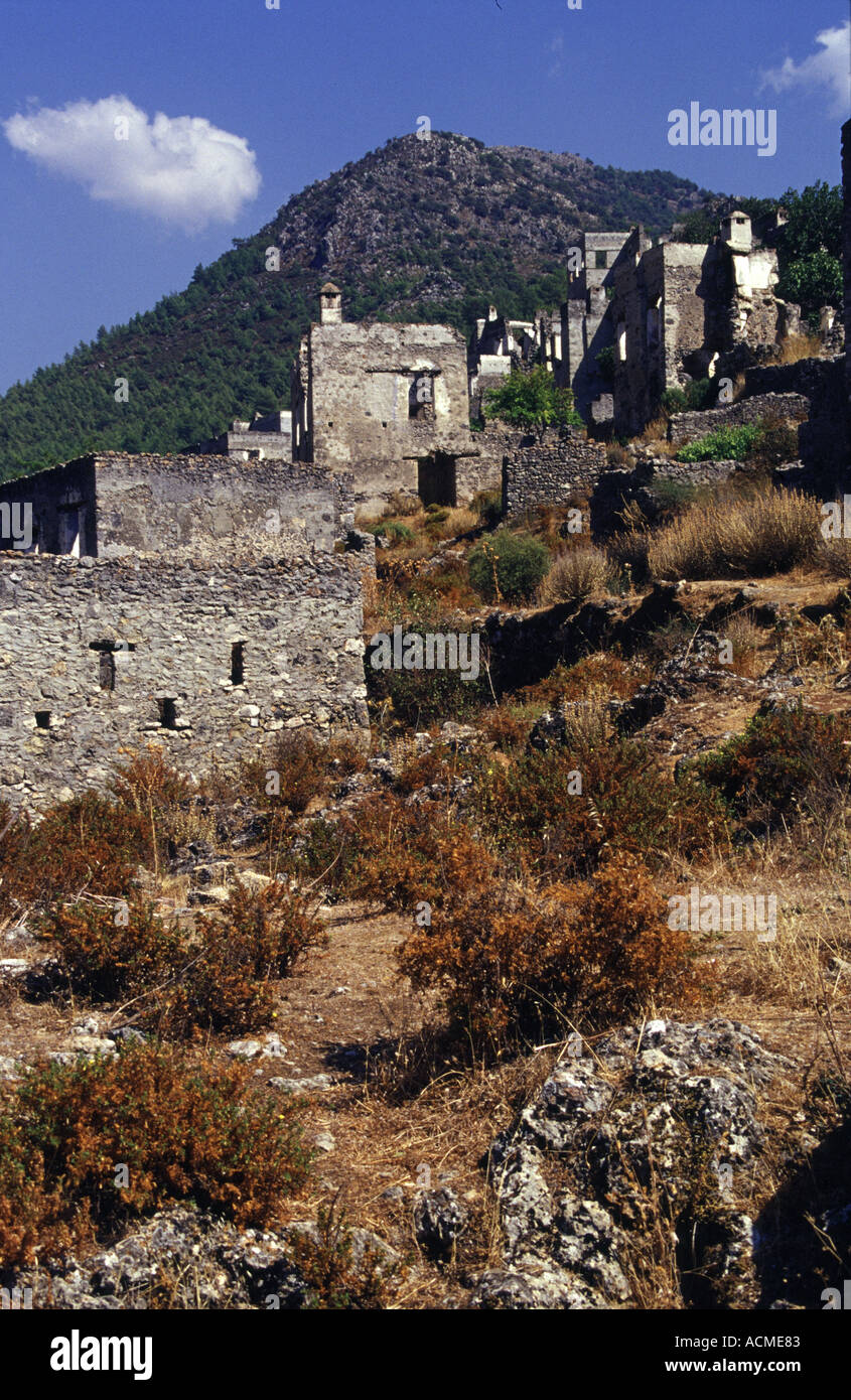 Abandoned village of Kayakoy Turkey Stock Photo - Alamy