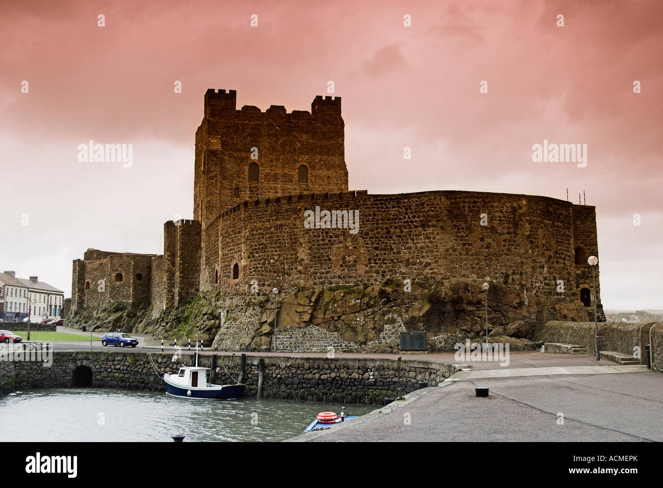 Carrickfergus Castle and harbour Carrickfergus Country Antrim Northern ...