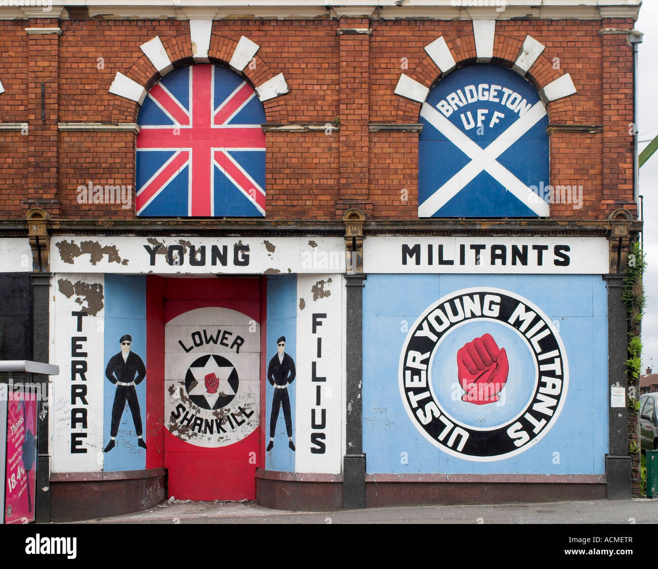 UYM Mural Shankill Road UYM Ulster Young Militants Painting of two ...