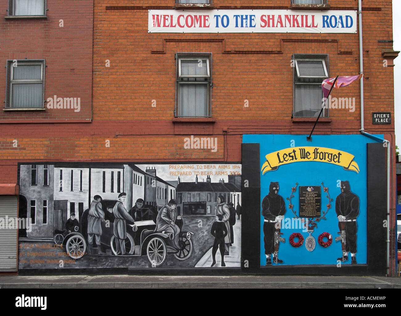 UVF Mural and Memorial Unionist Loyalist Mural in Spier s Place ...