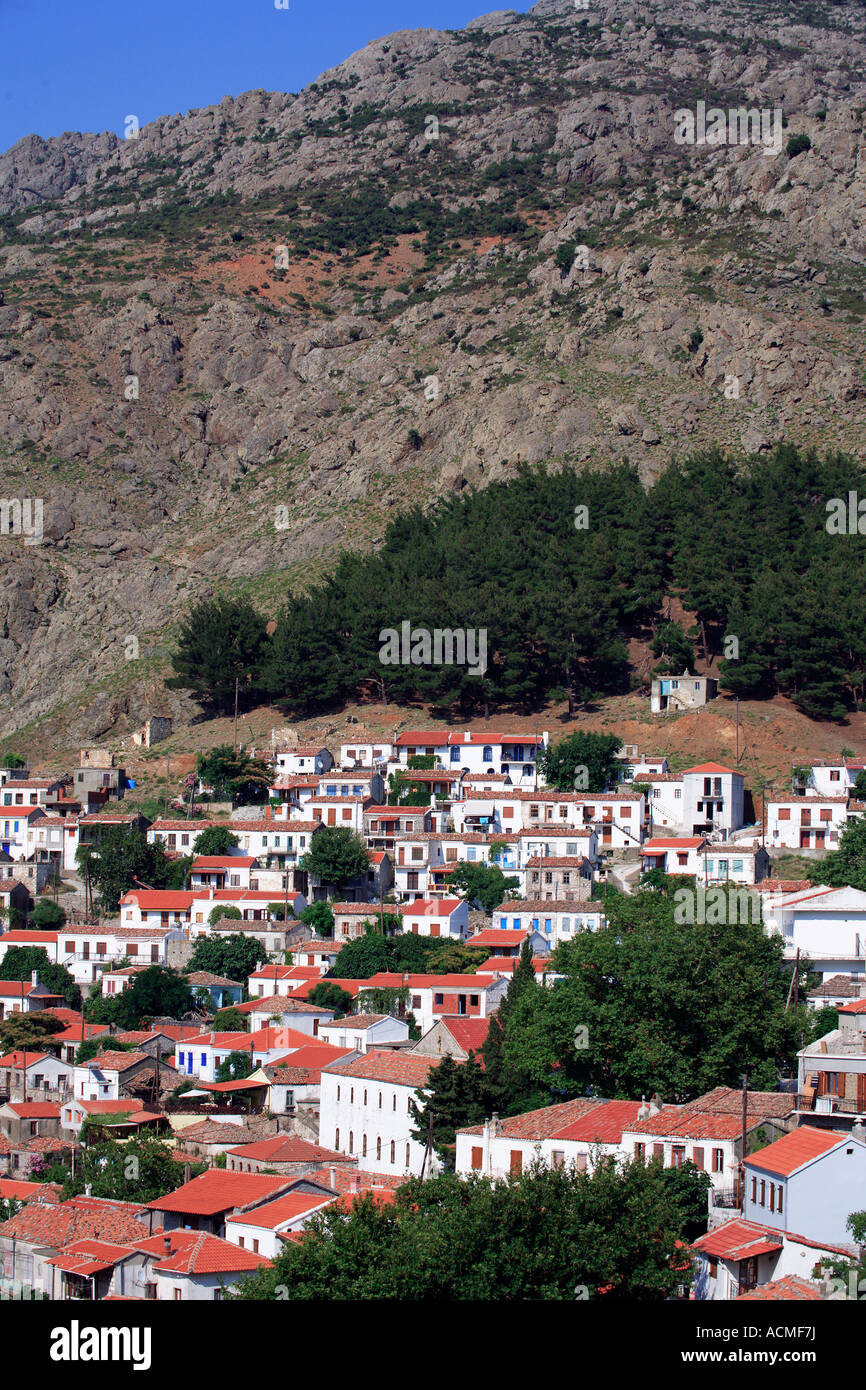GREECE NORTH EAST AEGEAN ISLANDS SAMOTHRAKI A VIEW OF THE VILLAGE OF ...