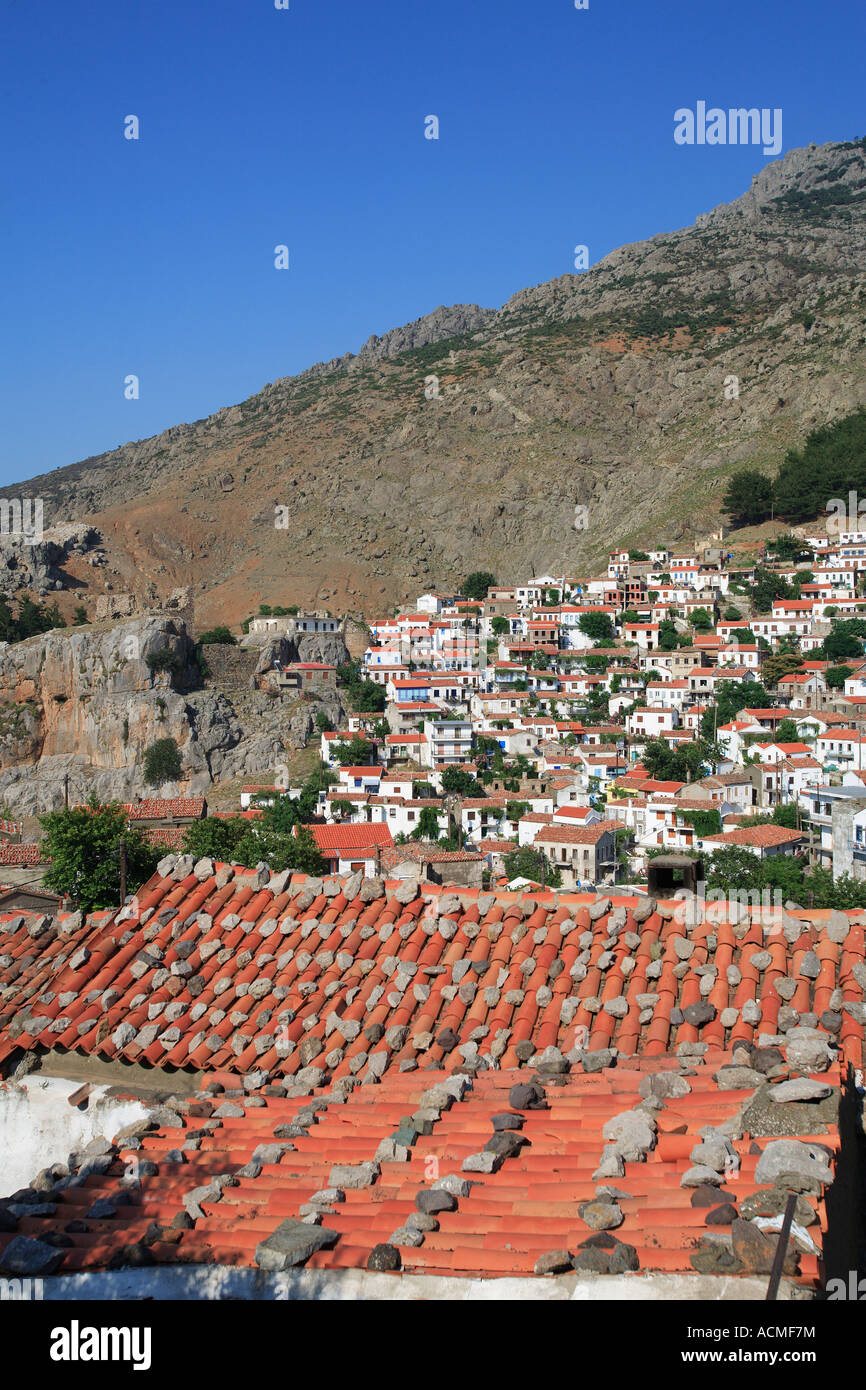 GREECE NORTH EAST AEGEAN ISLANDS SAMOTHRAKI A VIEW OF THE VILLAGE OF ...