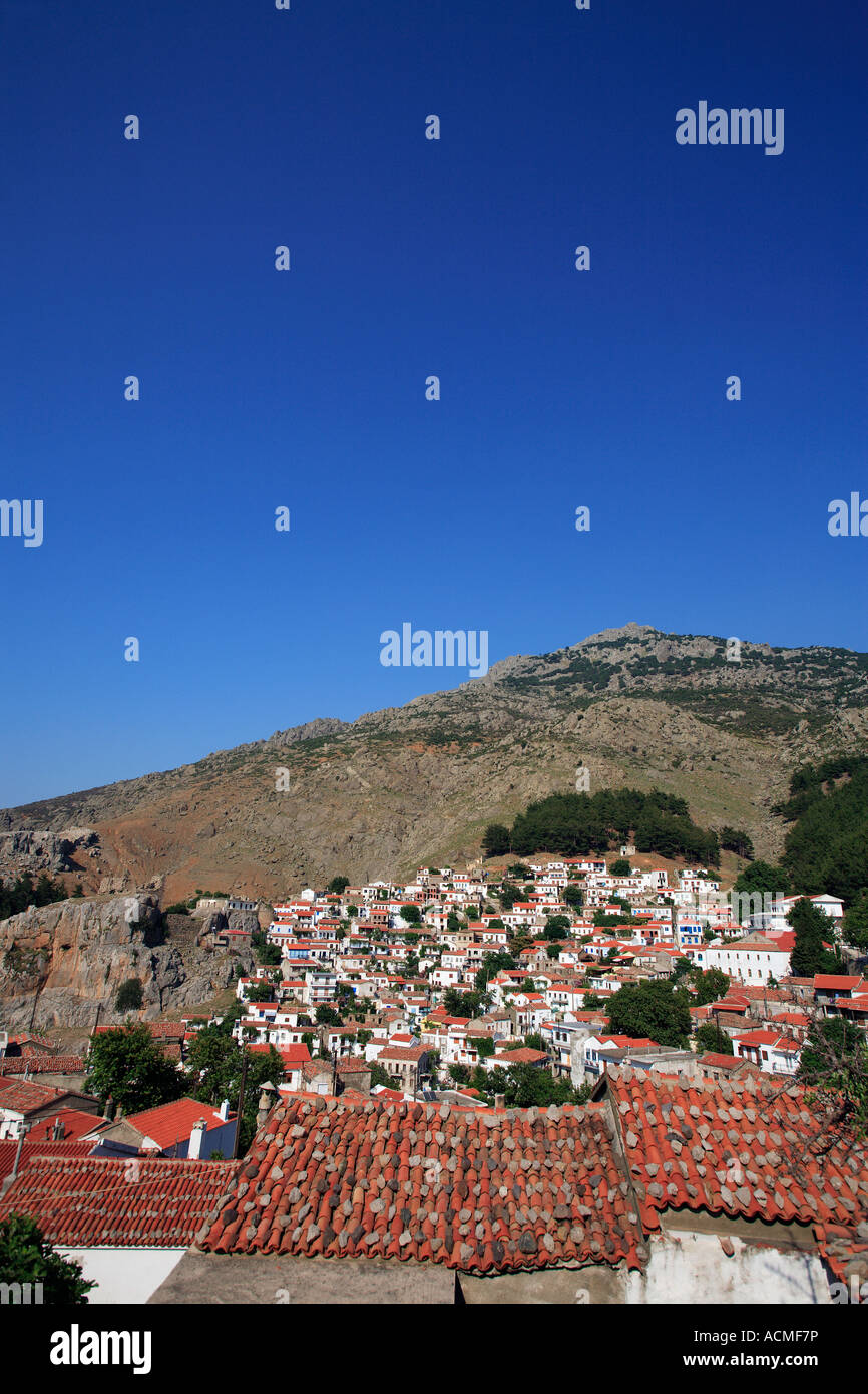 GREECE NORTH EAST AEGEAN ISLANDS SAMOTHRAKI A VIEW OF THE VILLAGE OF ...