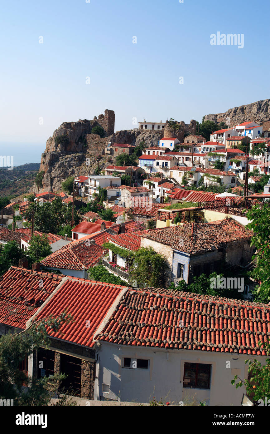 GREECE NORTH EAST AEGEAN ISLANDS SAMOTHRAKI A VIEW OF THE VILLAGE OF ...