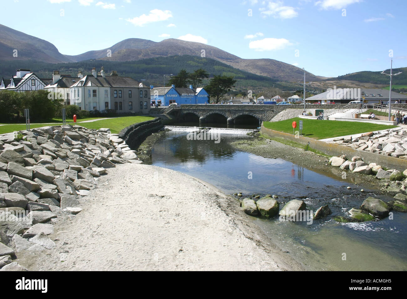 The Shimna River flowing through the middle of Newcastle, County Down ...