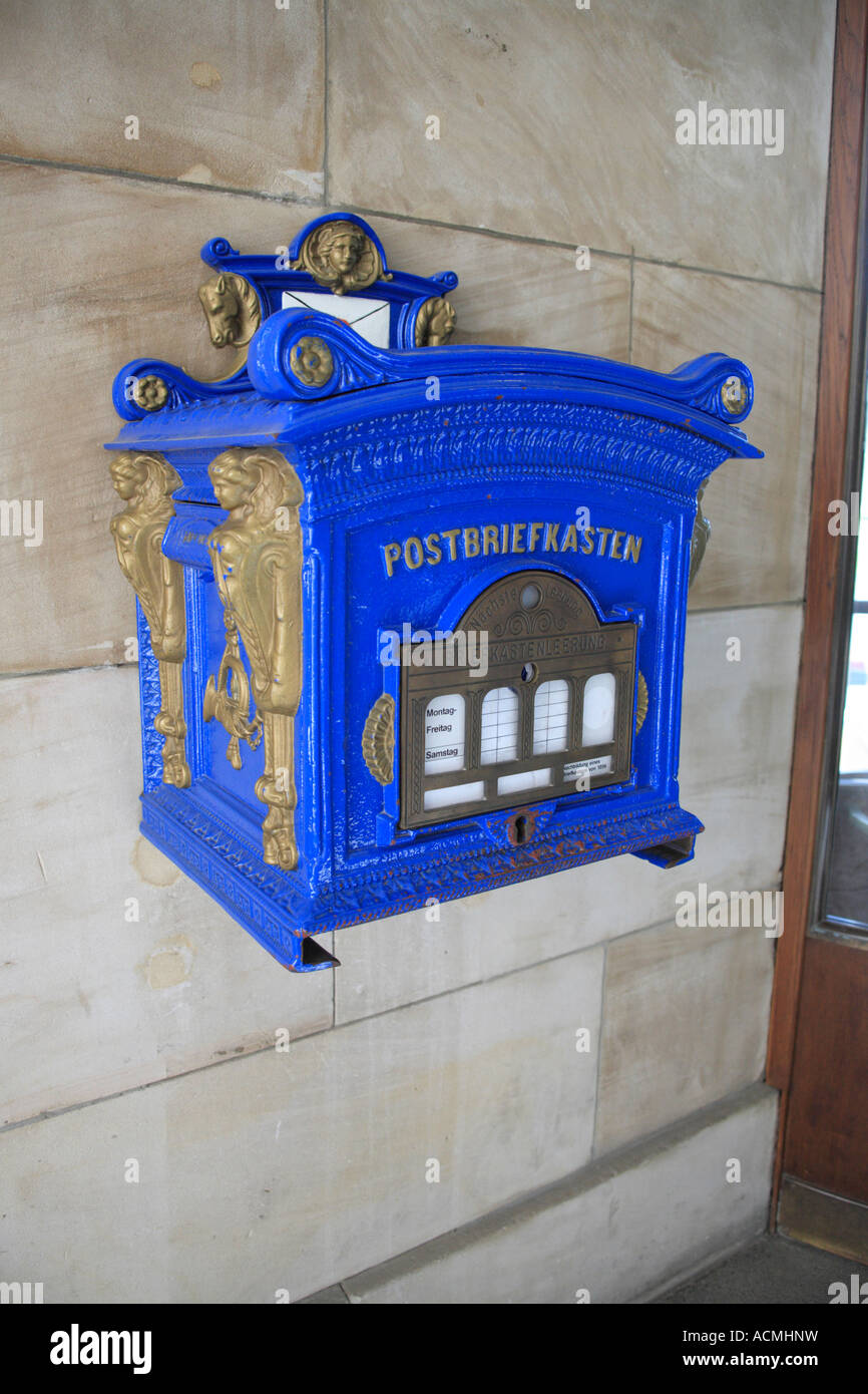 replica of german letter-box from 1896 in former spa house and today ...