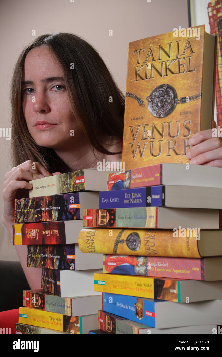 german authoress tanja kinkel presenting her bestseller books Stock ...