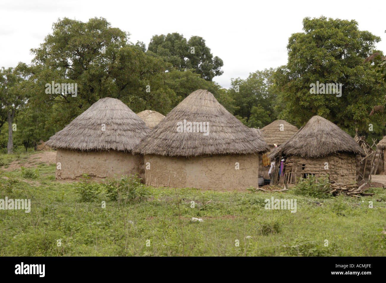 Traditional houses Ghana West Africa Stock Photo - Alamy
