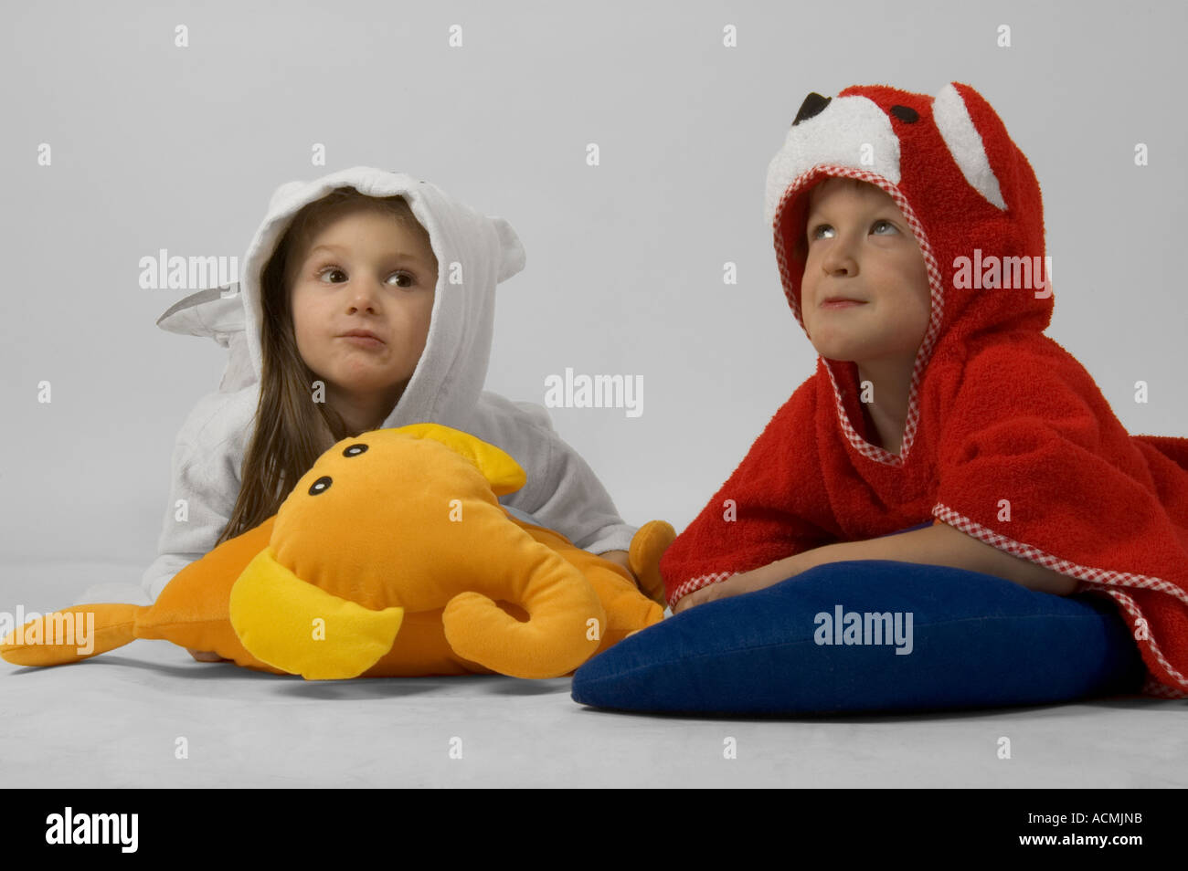 Two children in masques Stock Photo - Alamy