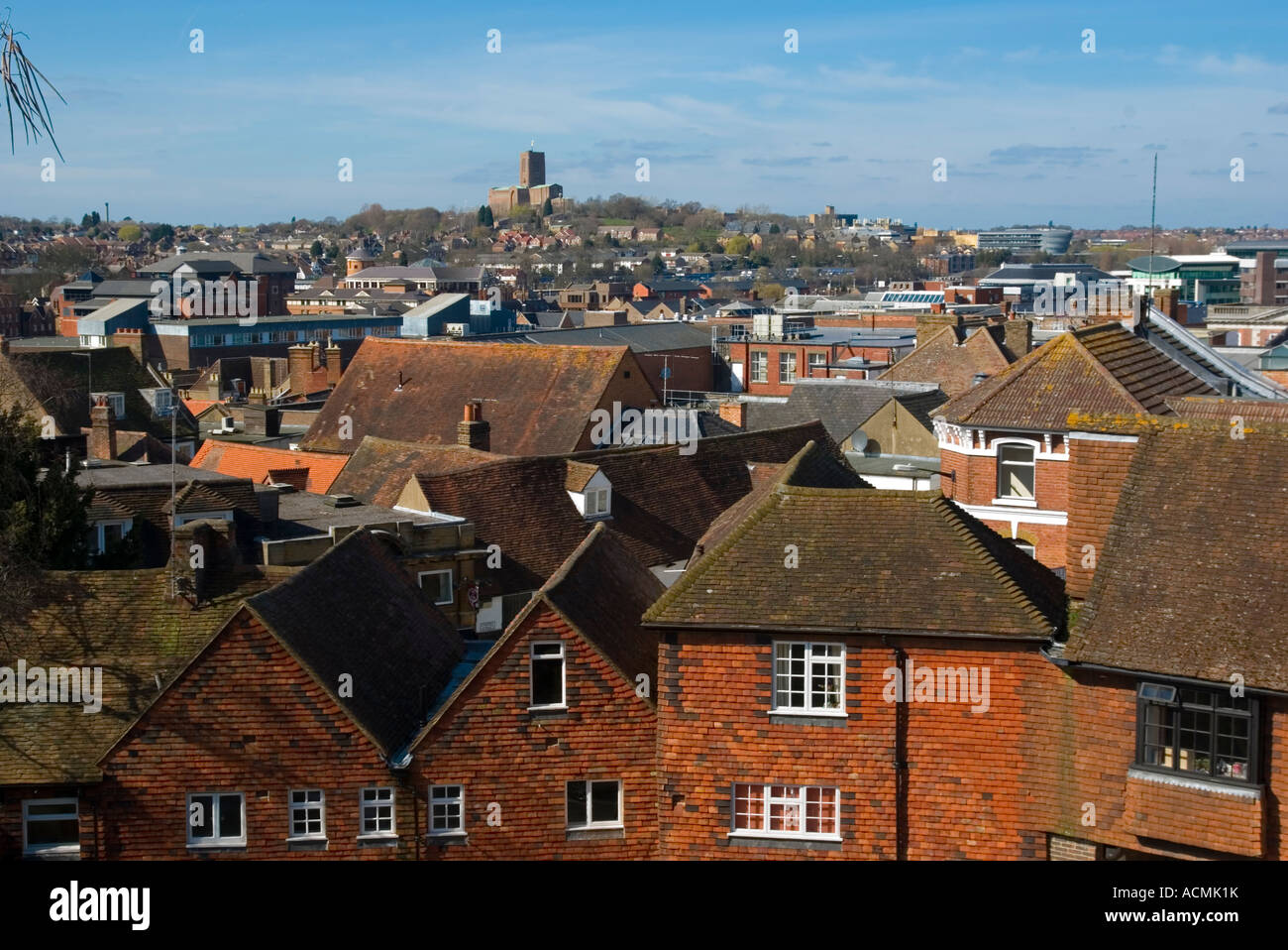 UK england surrey guildford roof view Stock Photo - Alamy