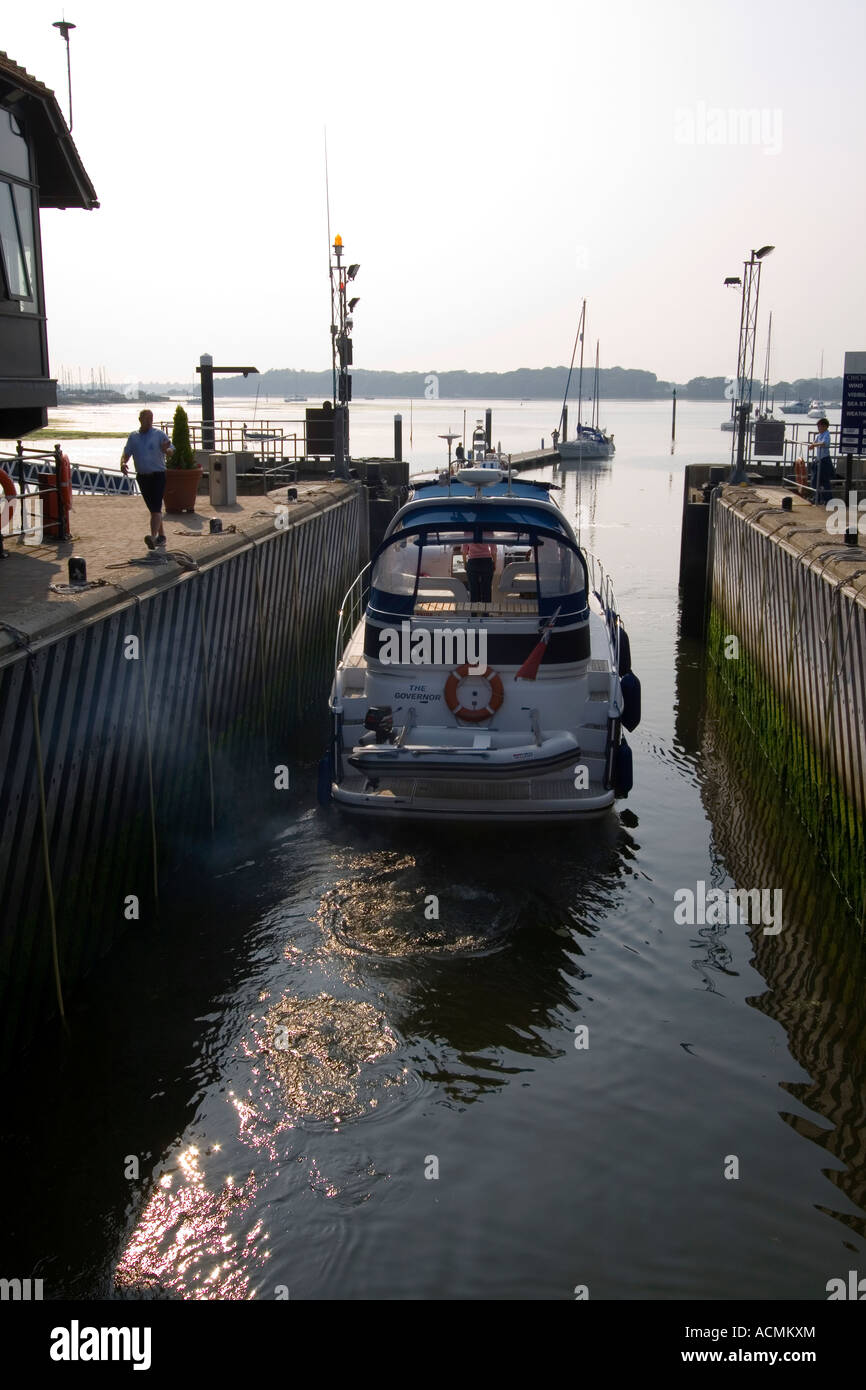 Lock Control Chichester Marina West Sussex UK Stock Photo - Alamy