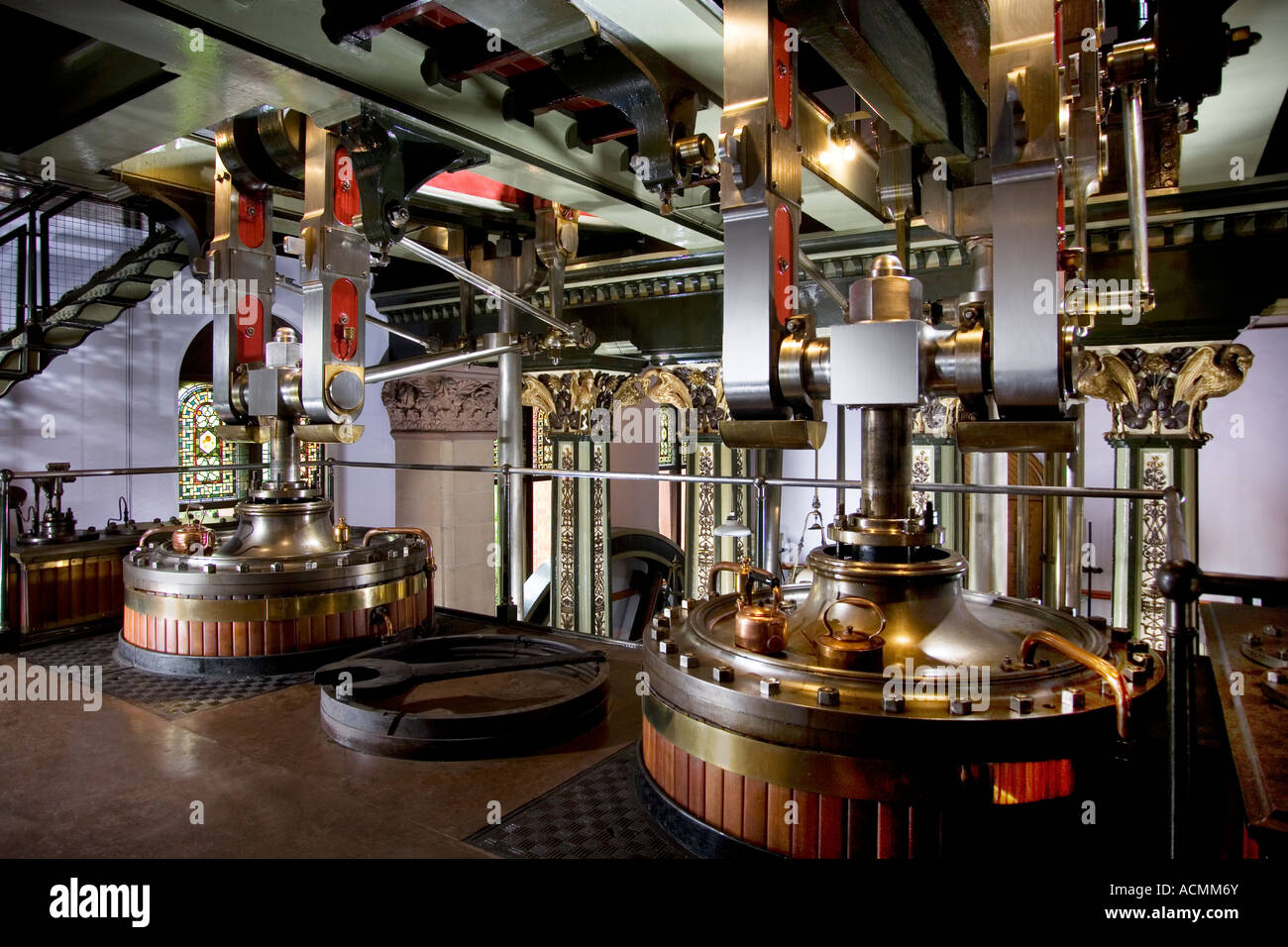 Papplewick Victorian Water Pumping Station. Inside of Engine House ...