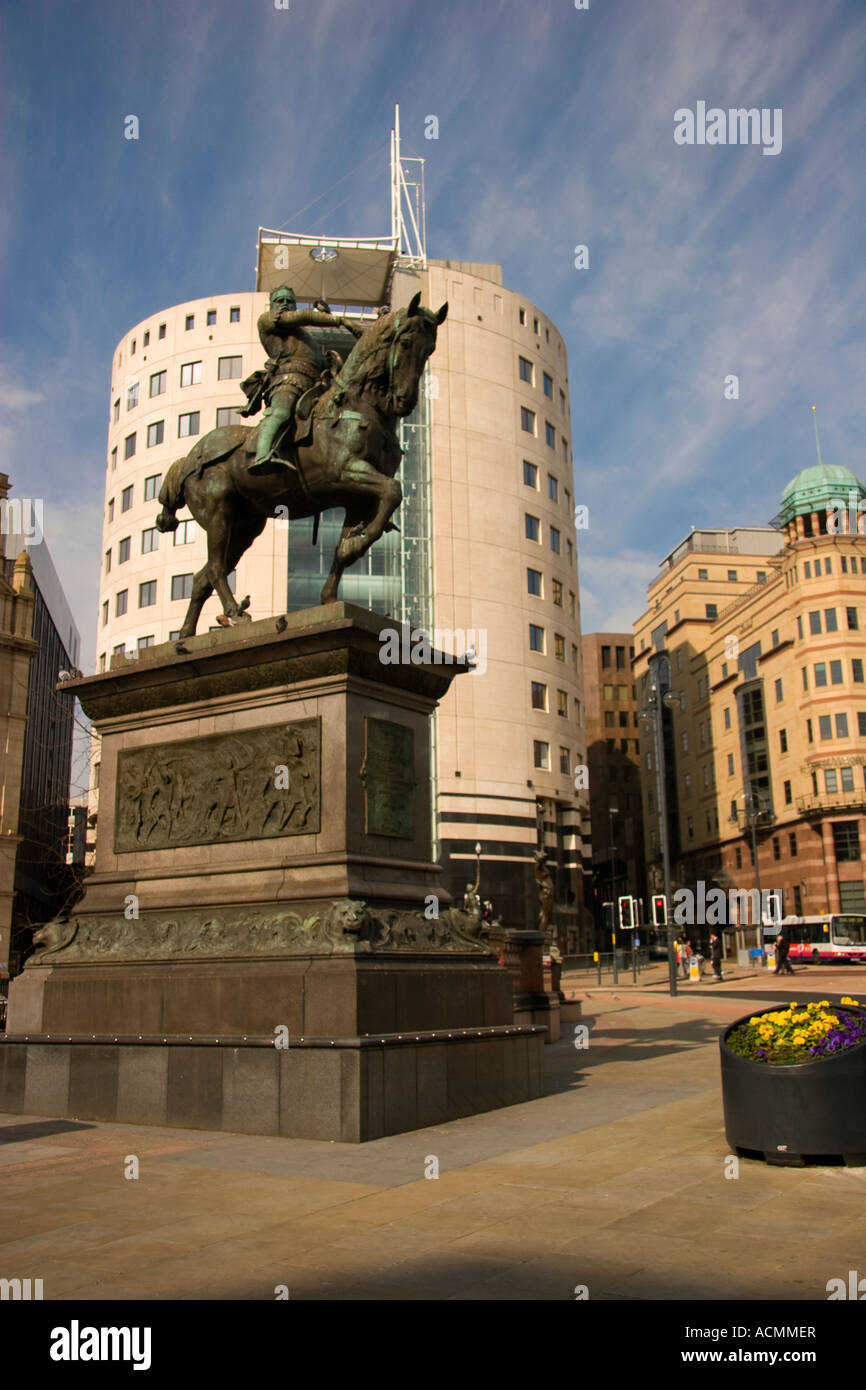 The Black Prince, Statue, City Square, Leeds ,Yorkshire England Stock ...