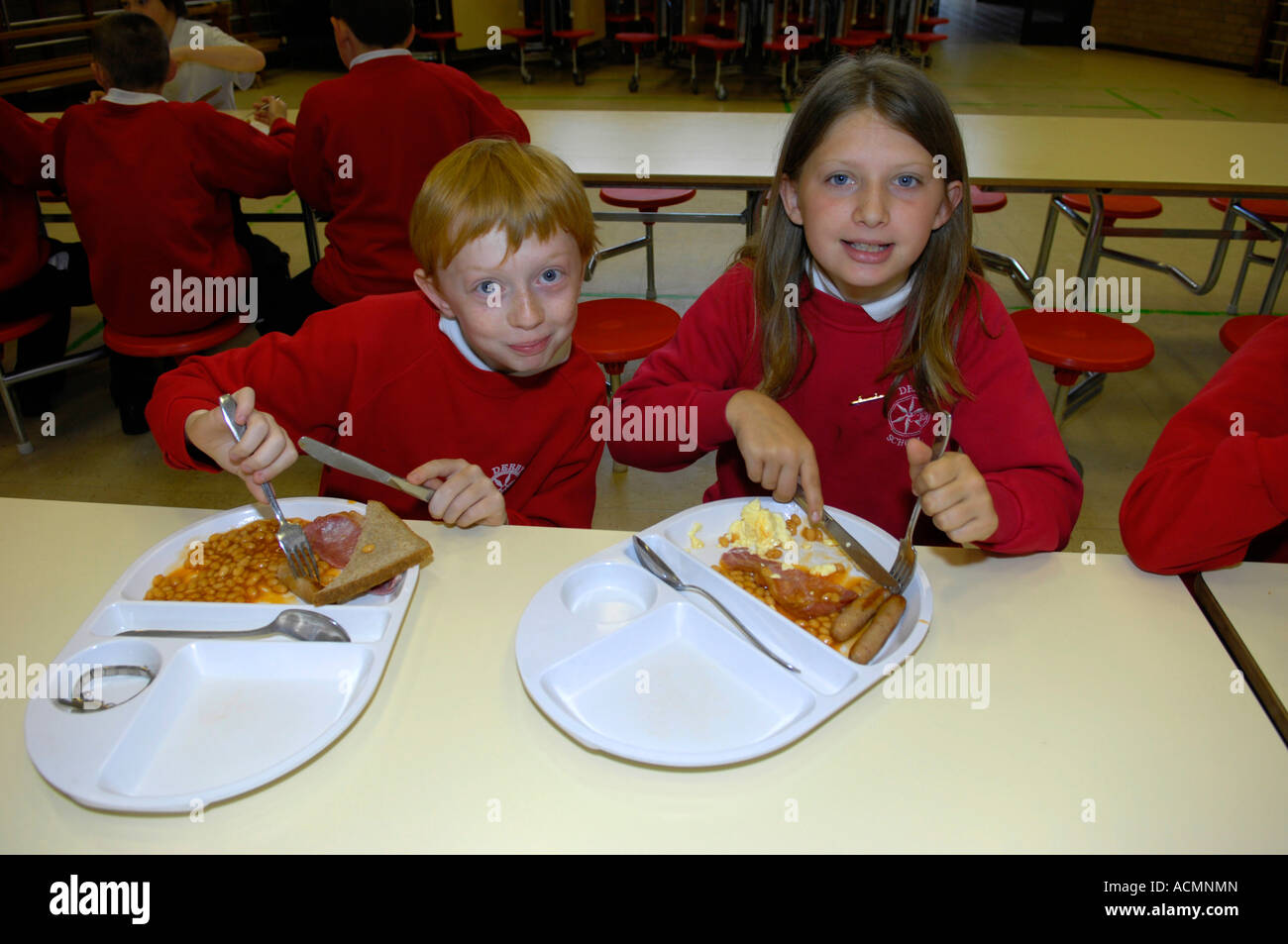 Boy eating full english breakfast hi-res stock photography and images ...