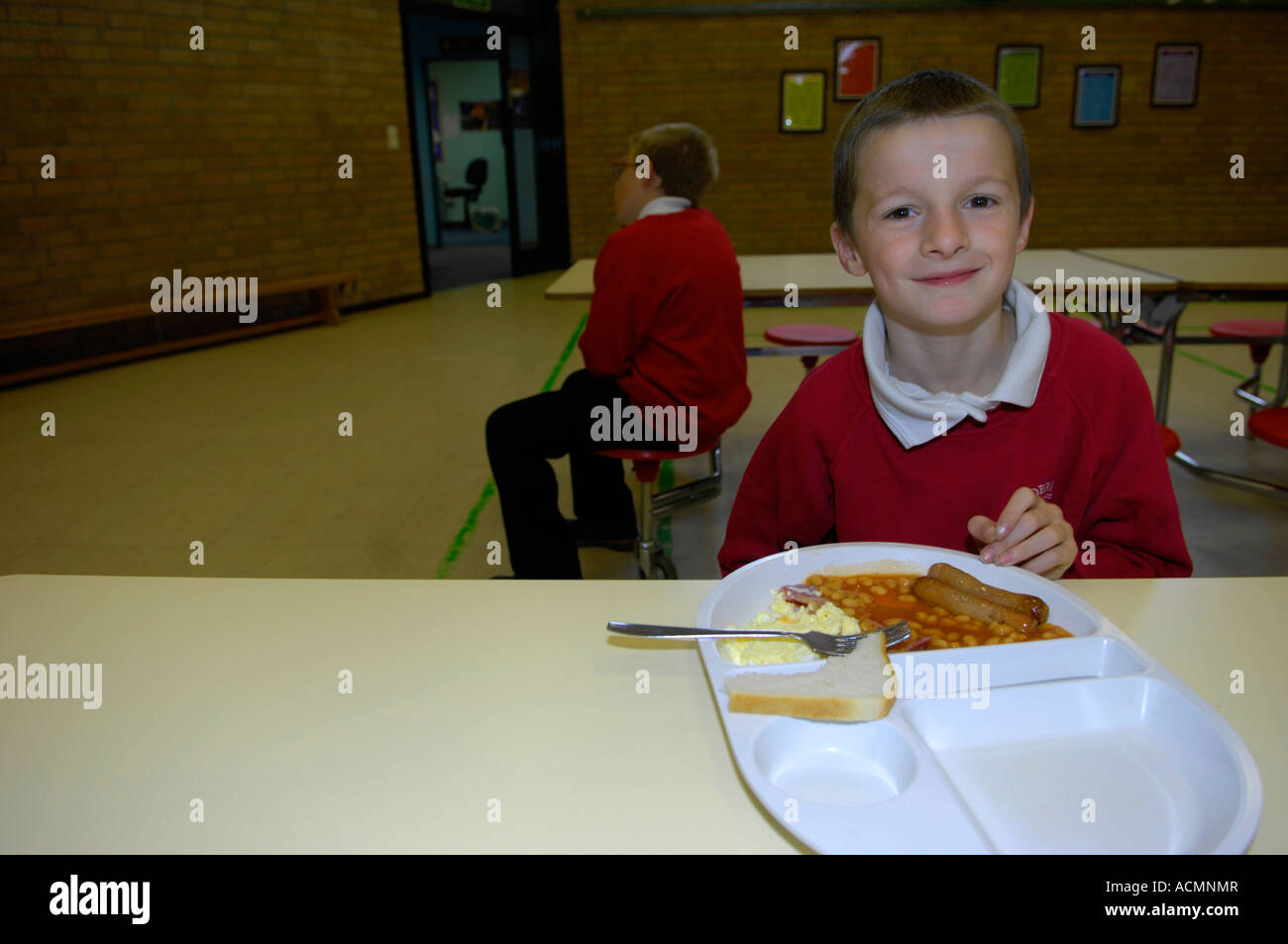 Boy eating full english breakfast hi-res stock photography and images ...