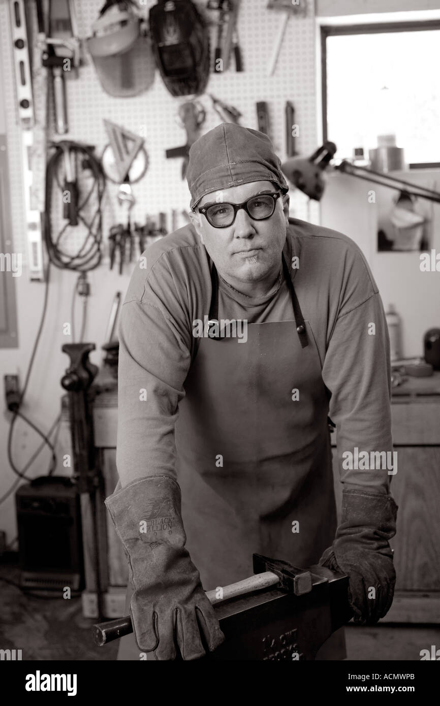 metal fabricator,blacksmith in his studio Stock Photo - Alamy