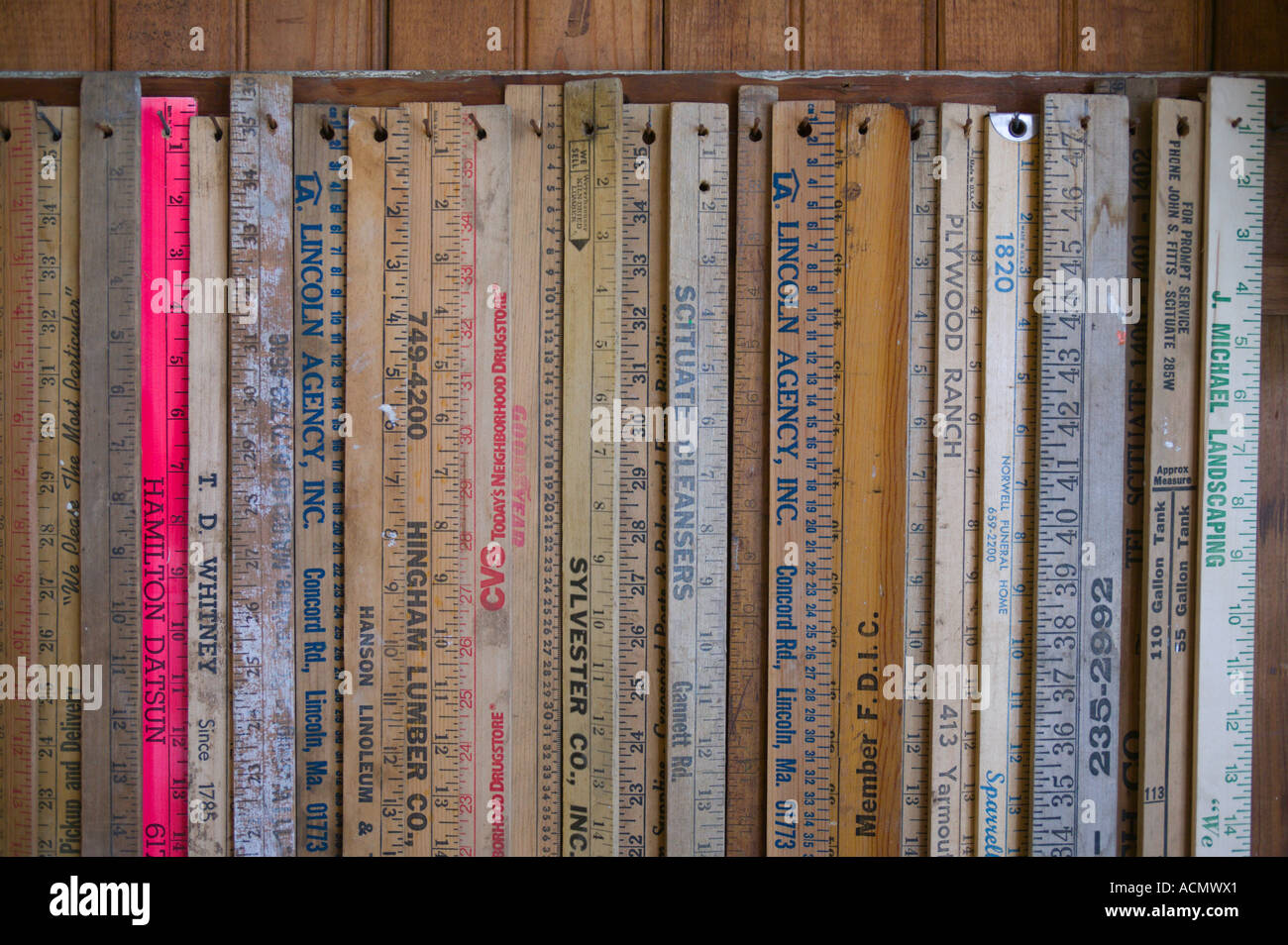 Collection of Wooden Rulers Stock Photo - Alamy