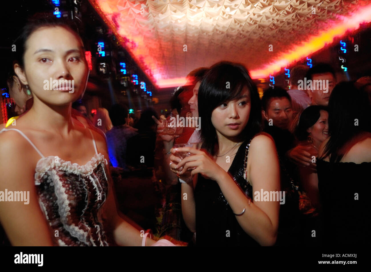 Chinese girls at The World of Suzie Wong Club in Beijing China 28 Jul ...