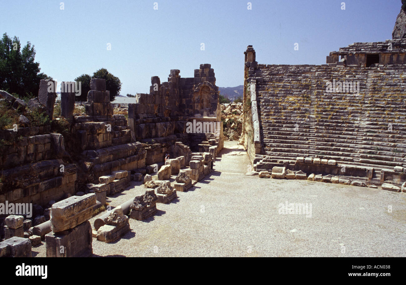 Roman theatre and stage area at Myra Turkey Stock Photo - Alamy