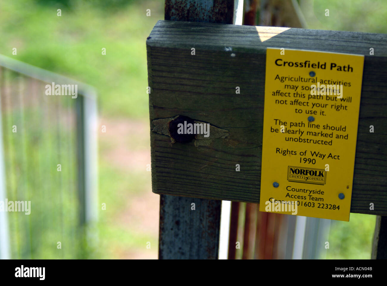 Country walk sign Ellingham Norfolk Stock Photo - Alamy