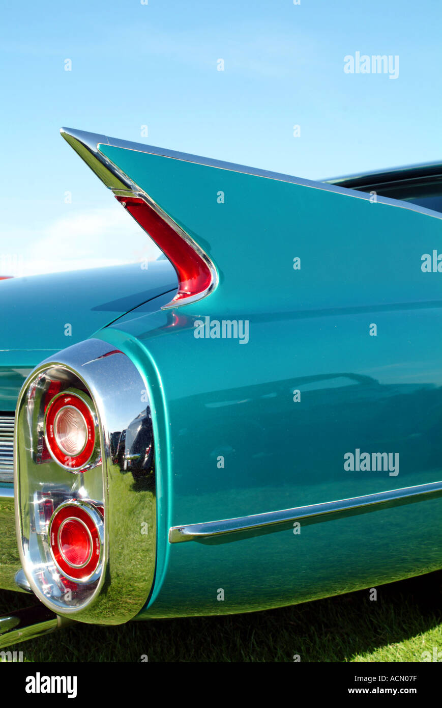 Cadillac car rear fins Stock Photo - Alamy