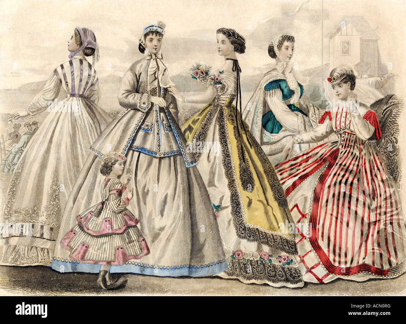 Godey lady book 1860s hi-res stock photography and images - Alamy