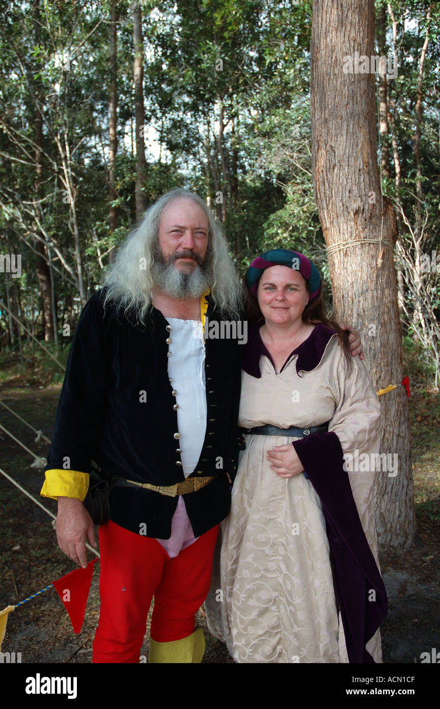 Older couple dressed as medieval trading folk merchants dsc 1102 Stock ...