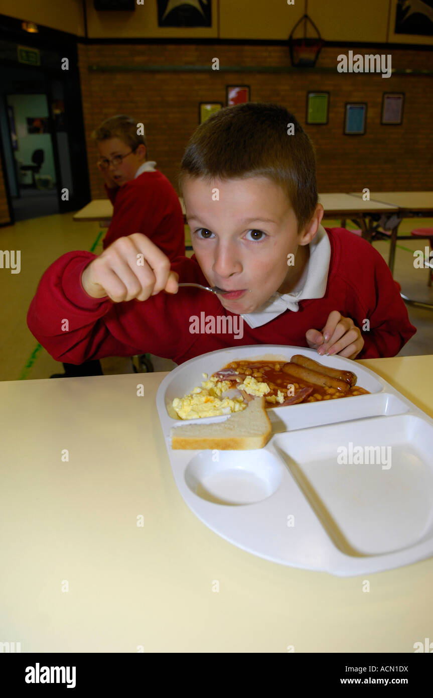 Boy eating full english breakfast hi-res stock photography and images ...