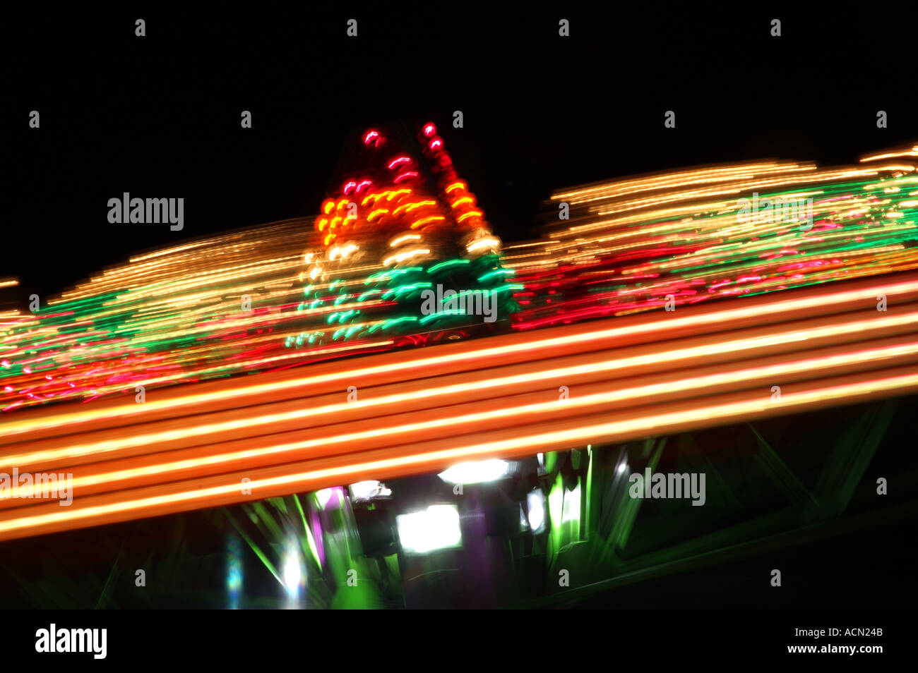 light swirls from fairground ride dsc 2330 Stock Photo - Alamy