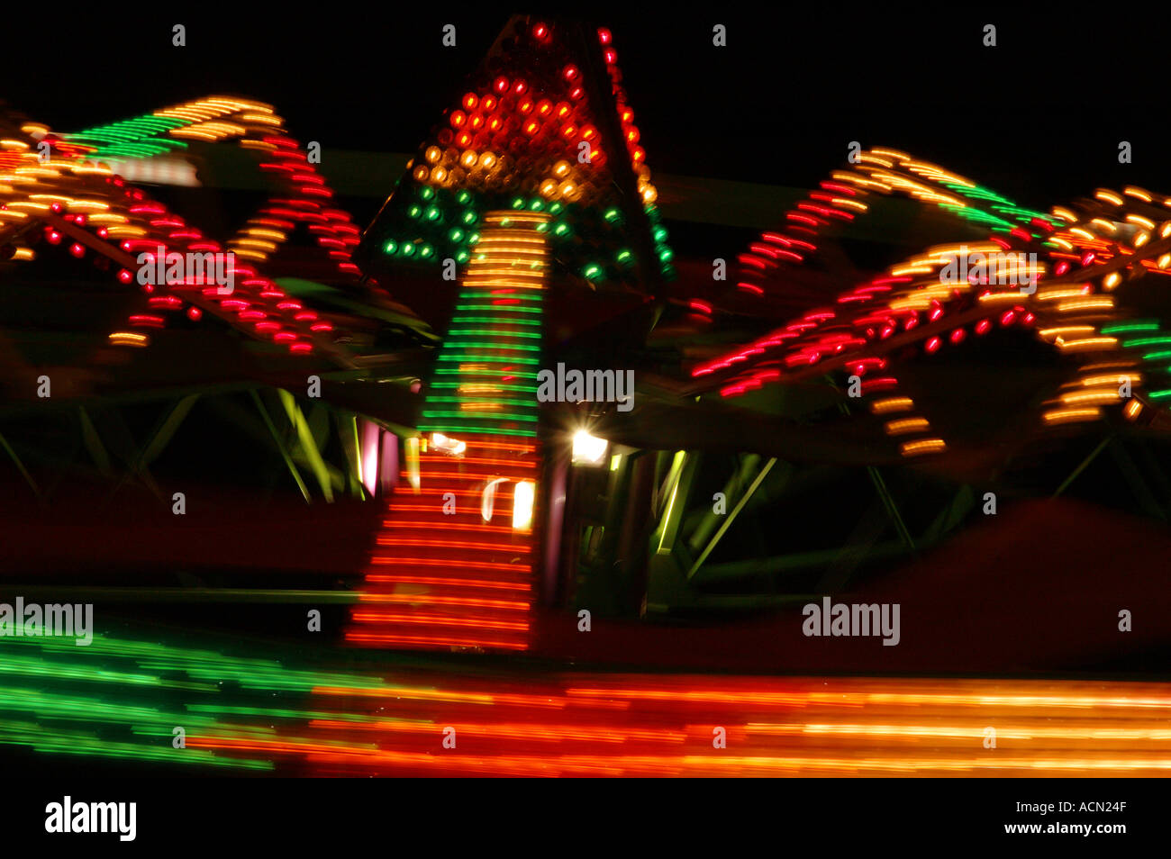 light swirls from fairground ride dsc 2332 Stock Photo - Alamy
