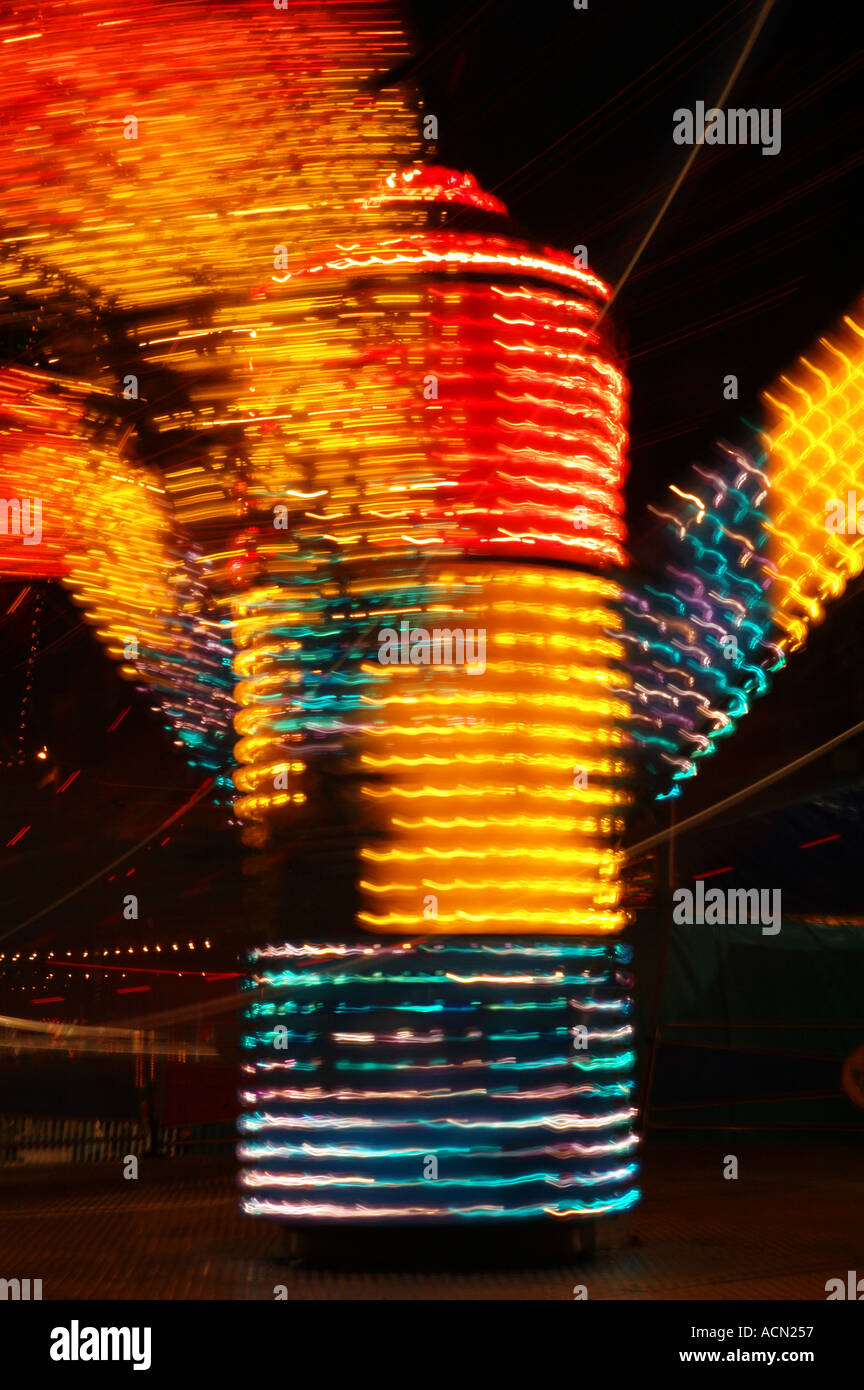 light swirls from fairground ride dsc 2335 Stock Photo - Alamy