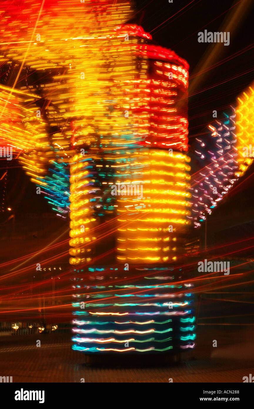 light swirls from fairground ride dsc 2337 Stock Photo - Alamy