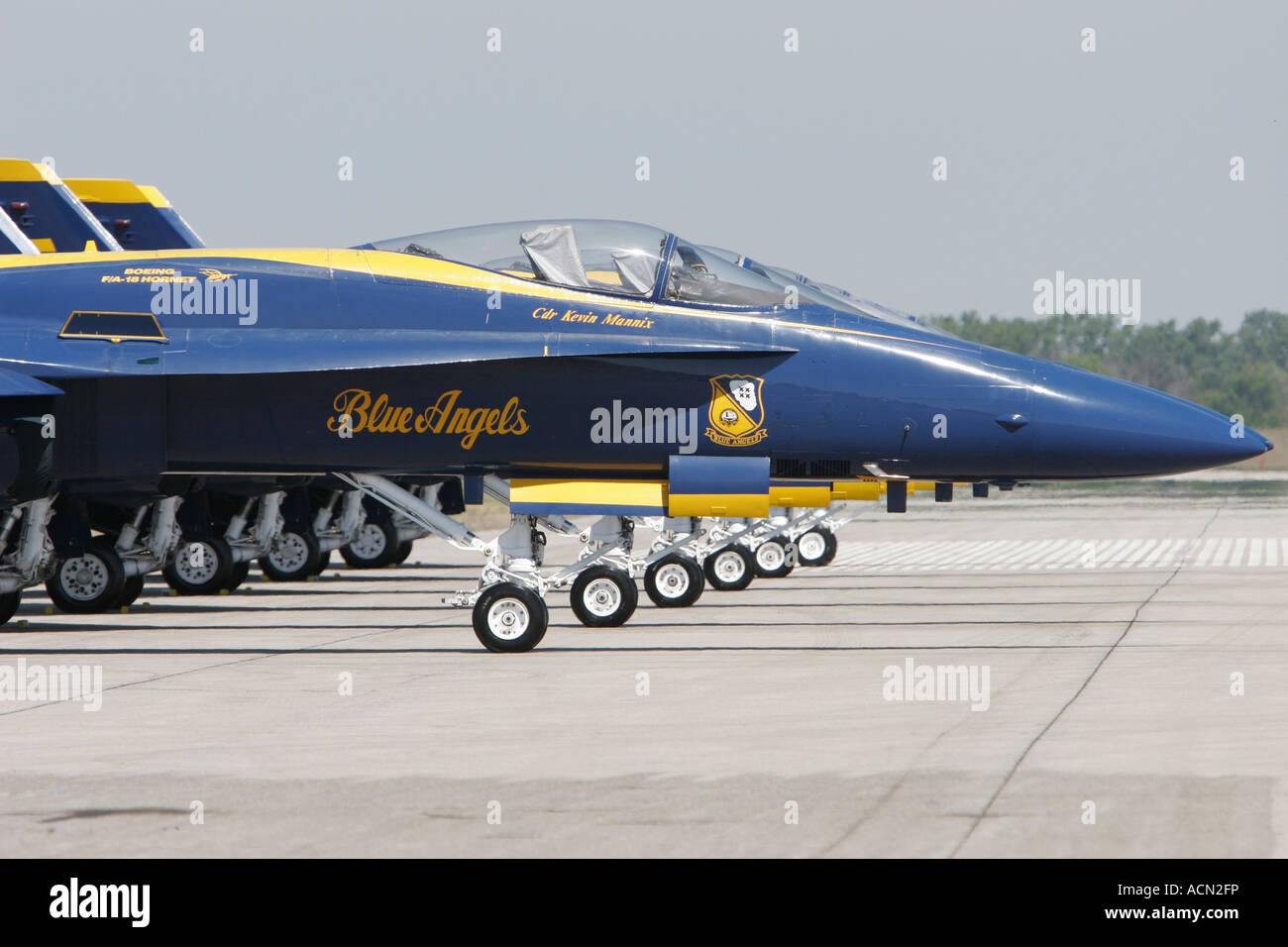 Blue angels team line up before air show 2 Stock Photo - Alamy