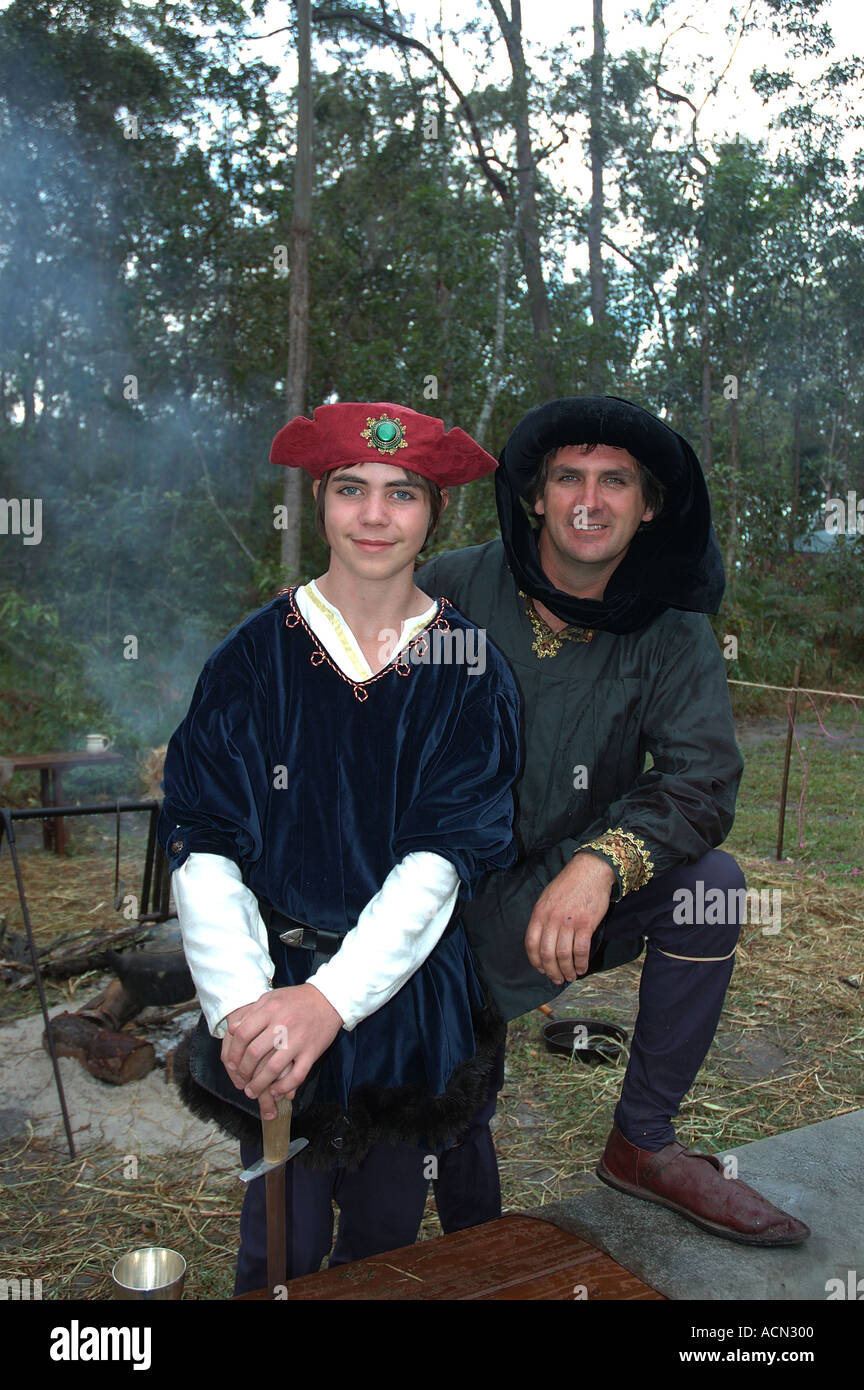 medieval trader father and son family child heir dsc 1179 Stock Photo ...