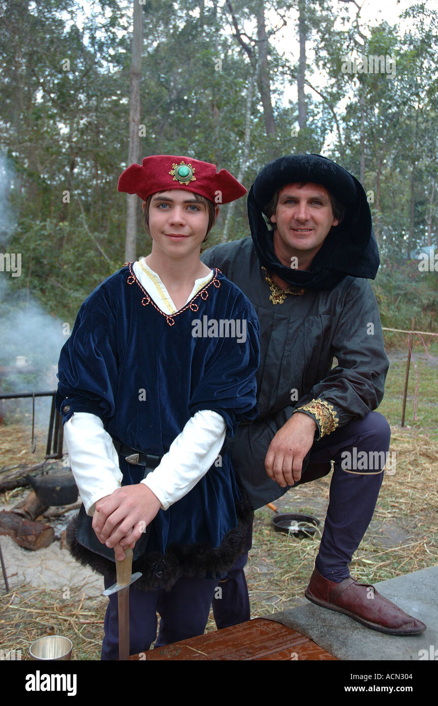 medieval trader father and son family child heir dsc 1182 Stock Photo ...