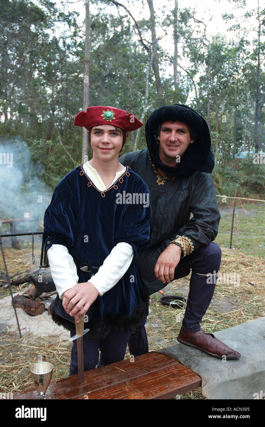 medieval trader father and son family child heir dsc 1184 Stock Photo ...