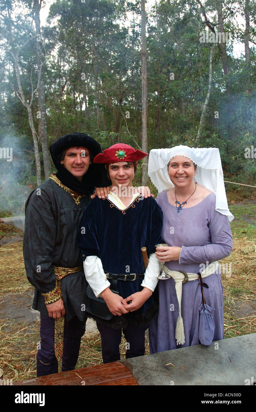 Medieval family enjoy relax at festival dsc 1191 Stock Photo - Alamy