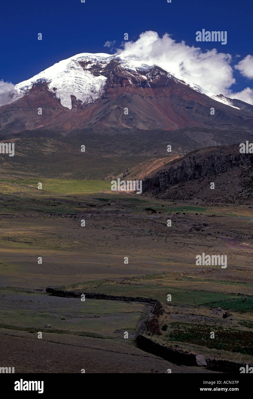 Chimborazo Volcano, Chimborazo National Park, stratovolcano, dormant ...