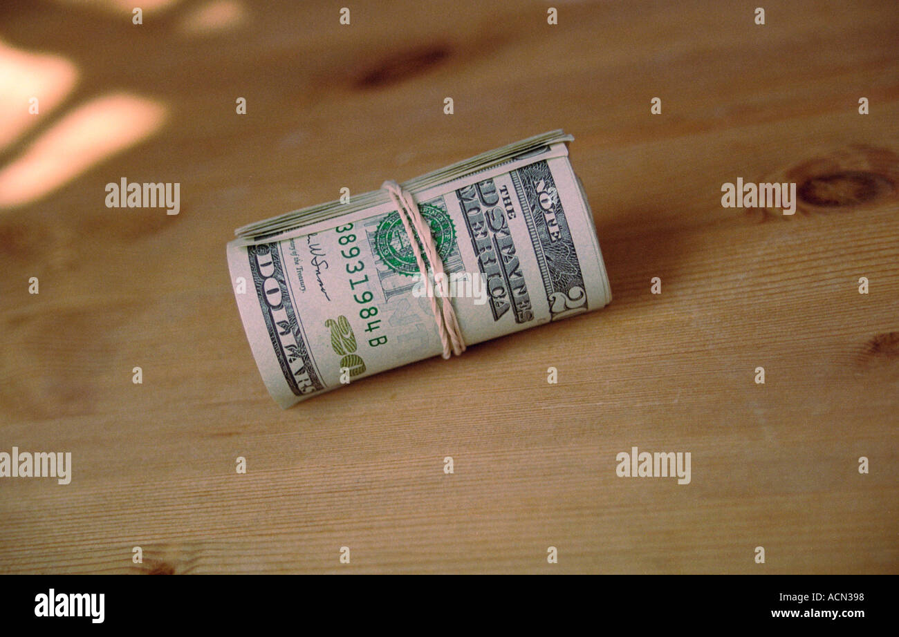20 dollar bill on table hi-res stock photography and images - Alamy