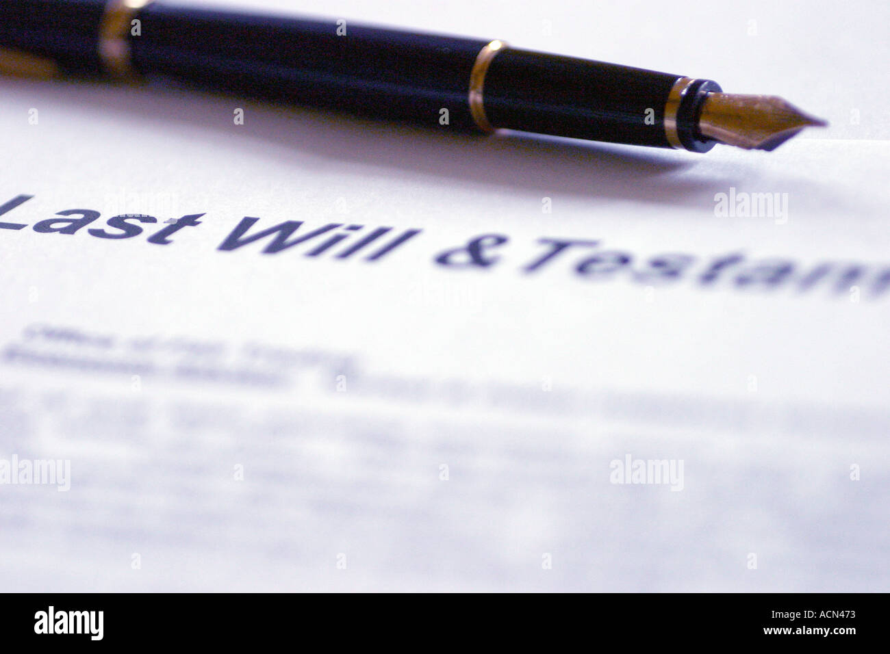 Last will with testament hi-res stock photography and images - Alamy