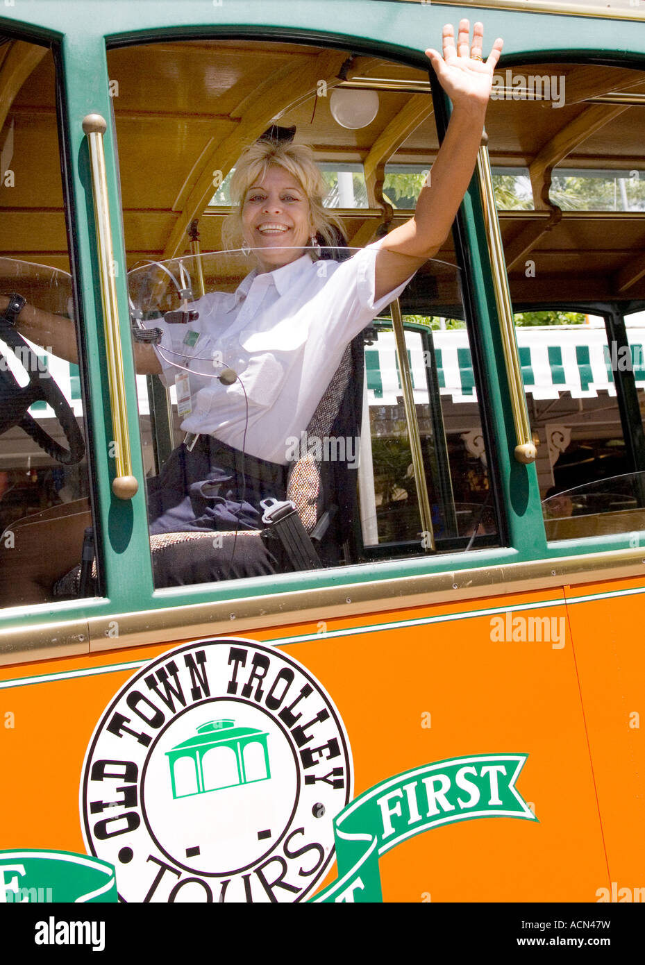 Old town trolley tours driver hi-res stock photography and images - Alamy