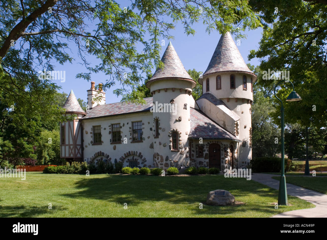 Curwood Castle in Owosso Michigan USA Stock Photo - Alamy