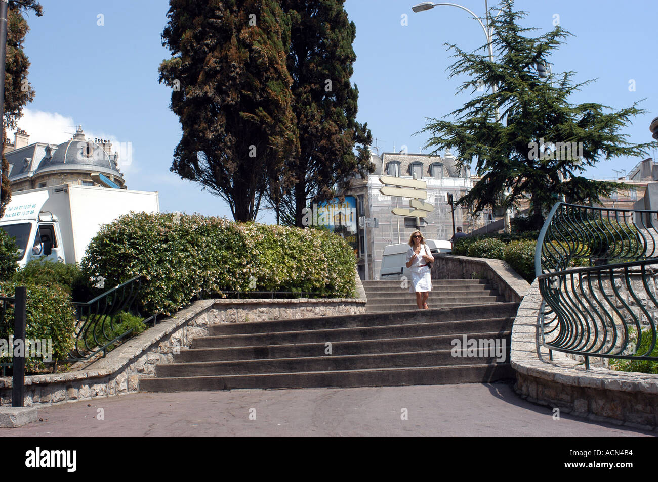 Flight of steps or more like a grand staircase in Cannes France Stock ...