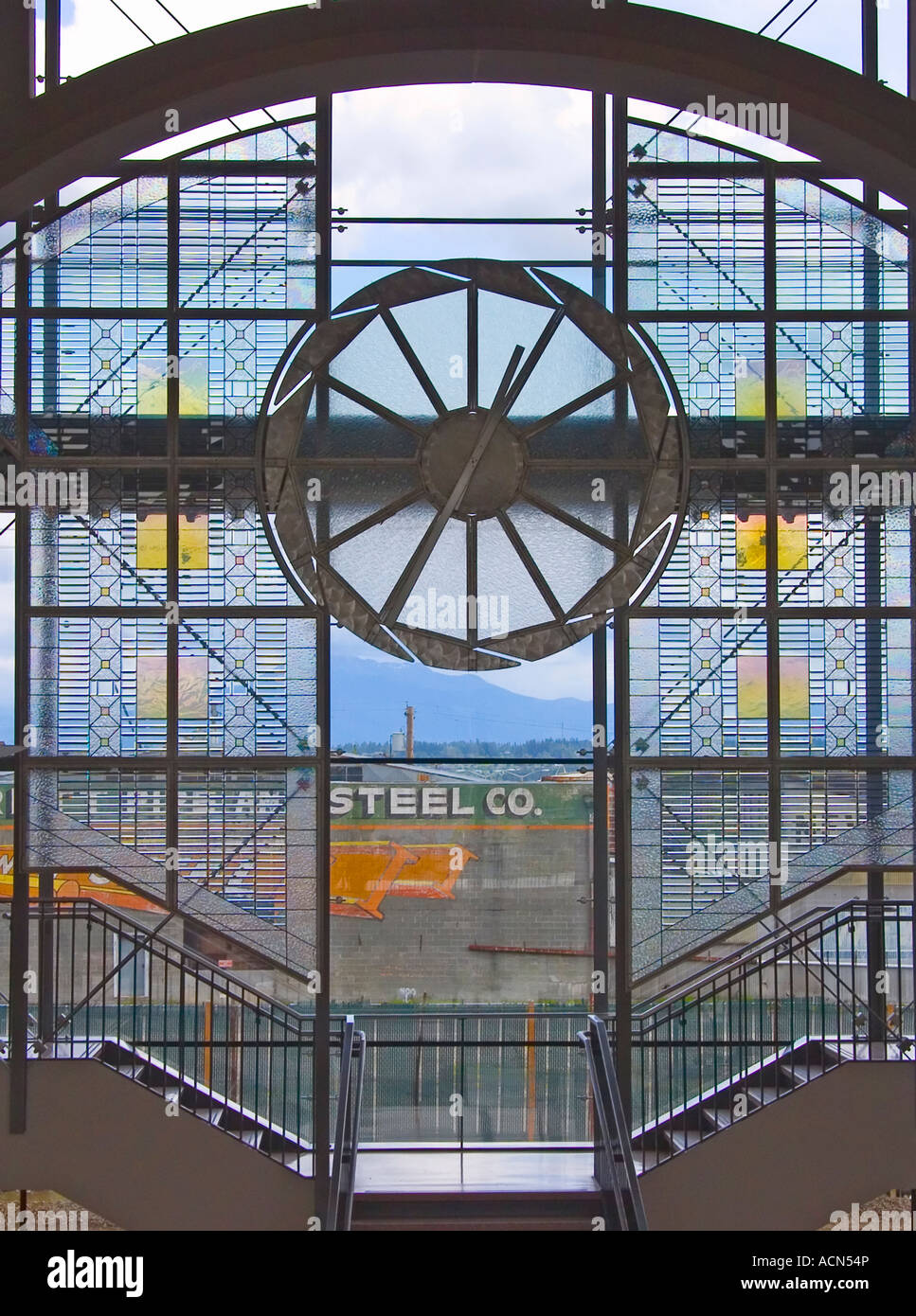 Everett Station - Clock and Arches Stock Photo - Alamy