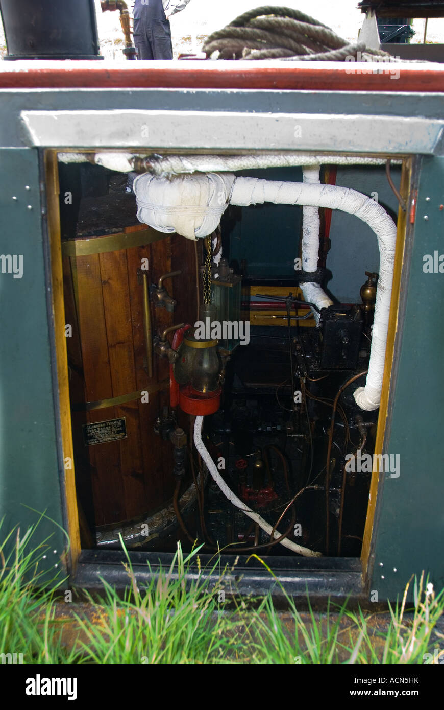 Narrowboat Steam Engine Stock Photo - Alamy